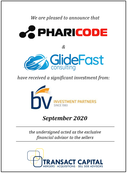 Transact Capital serves as Exclusive Financial Advisor to Pharicode ...